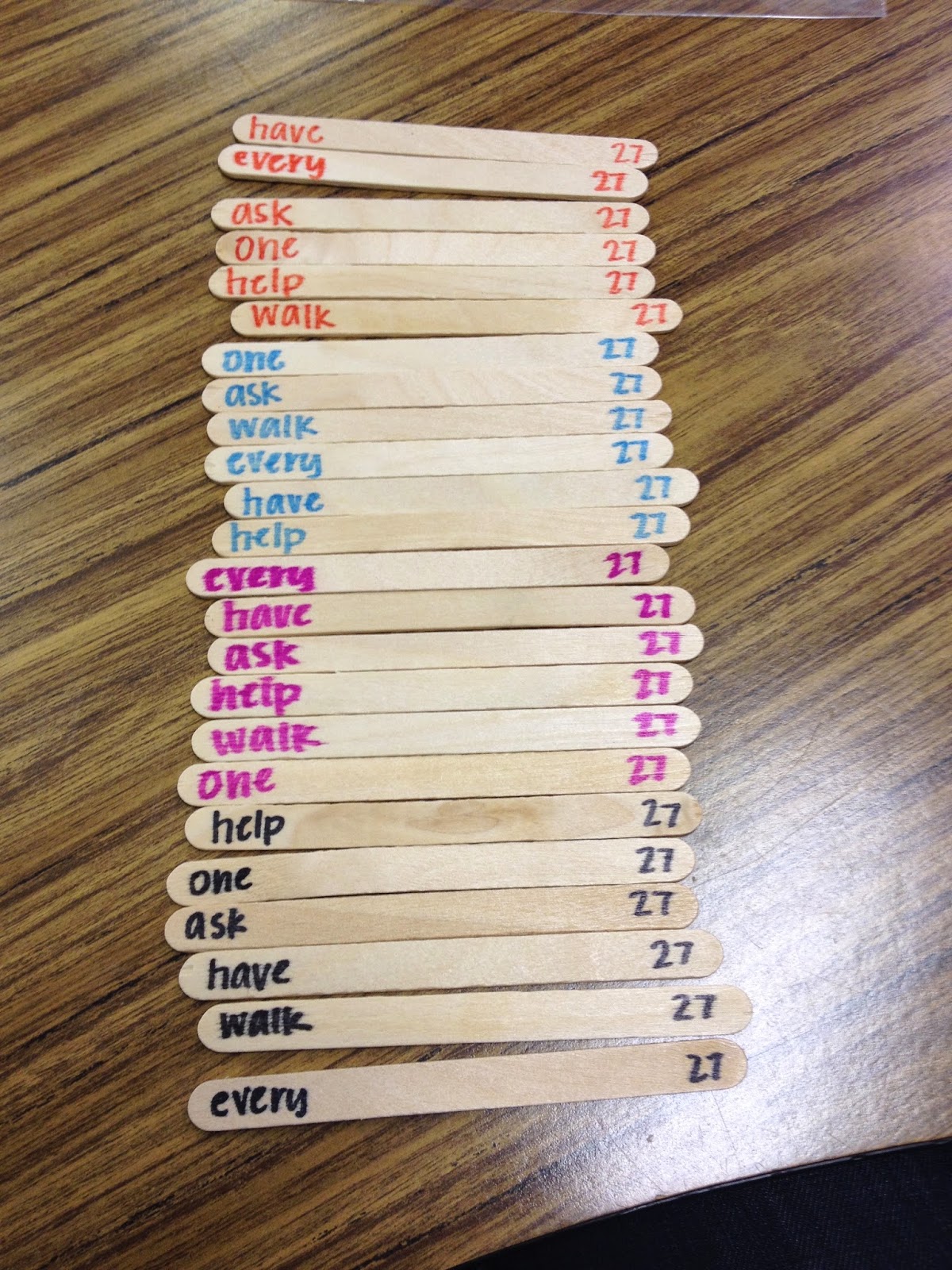 Organizing Sight Word Sticks - Mrs. Broughton's Class