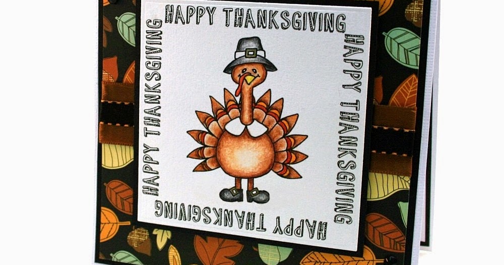 Quick Thanksgiving card with digital turkey stamp | Paperesse