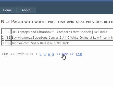 Populate custom pagination for databind controls using custom paging in asp.net c#