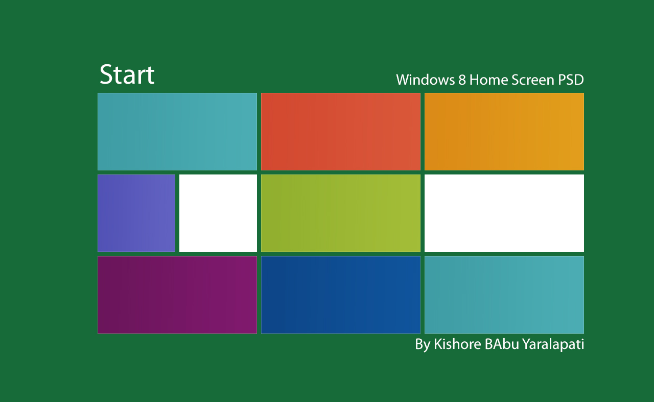 Free Photoshop karizma Album: Free Windows 8 Home Screen PSD