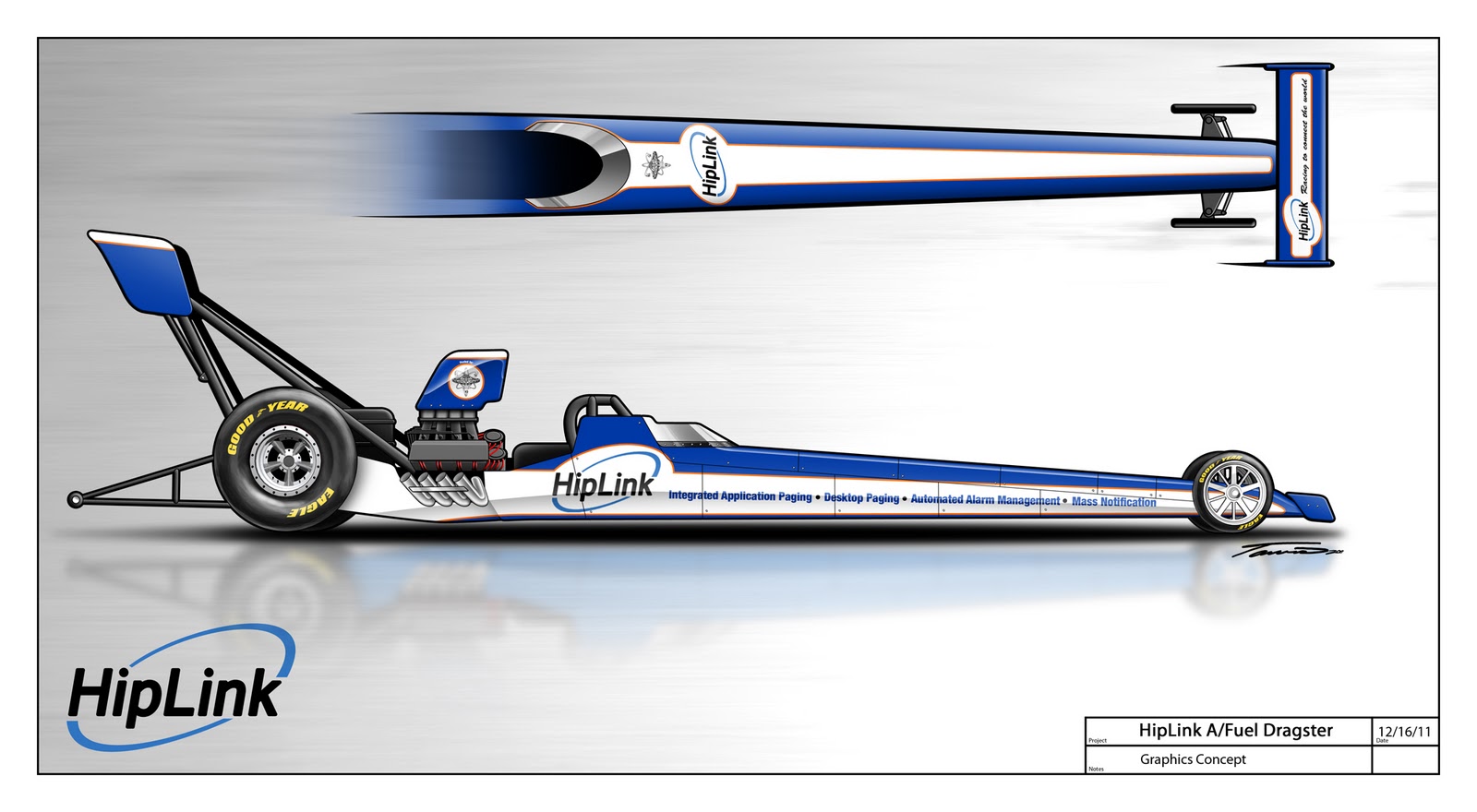 Highlander Concept Rendering: HipLink Dragster