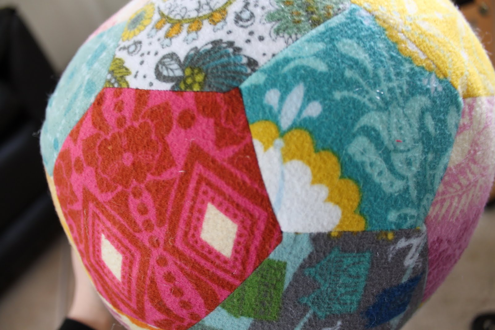 Baby Mulholland: Flannel Patchwork Ball