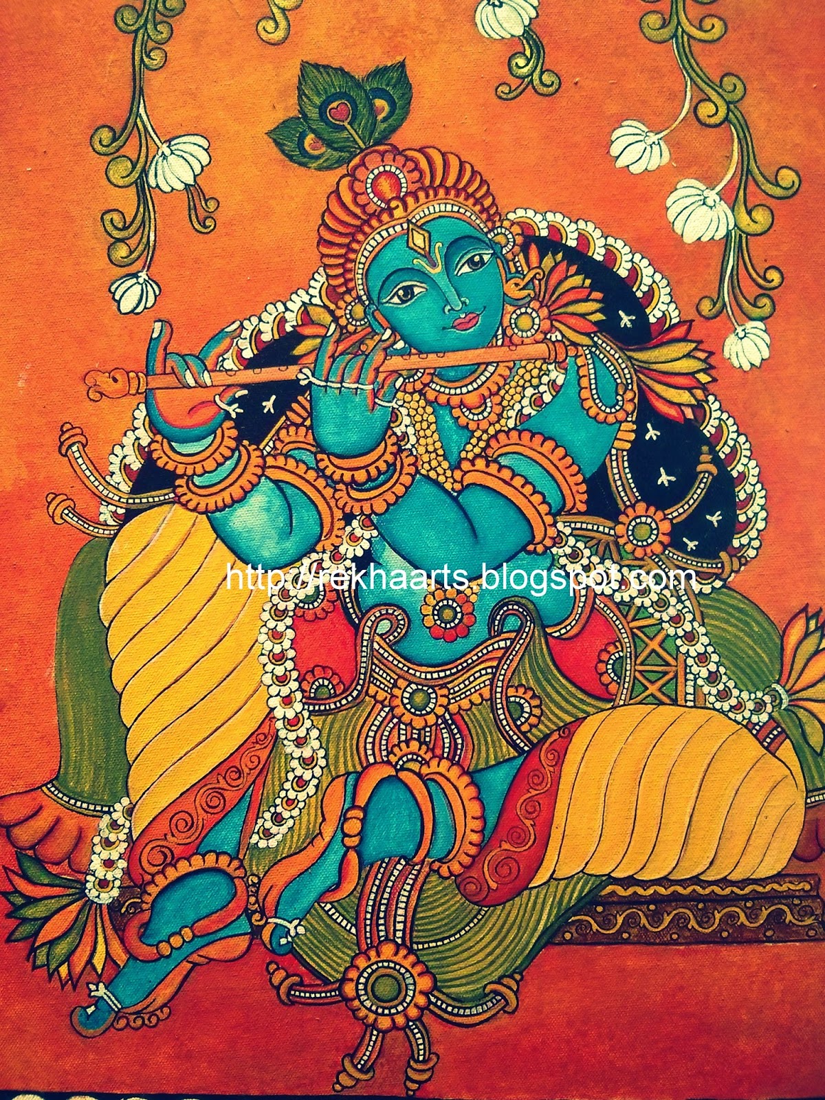 Varnaalaya: Kerala Mural - Krishna