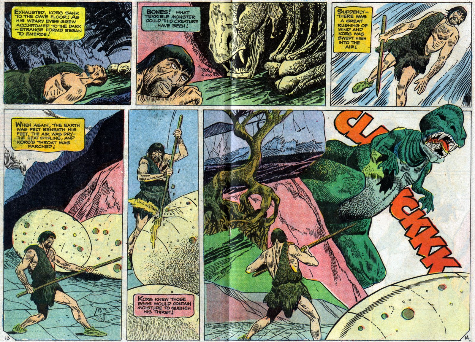 THE CHARLTON COMICS READING LIBRARY: KORG 70,000 BC #'s 1-9 May 1975 to ...