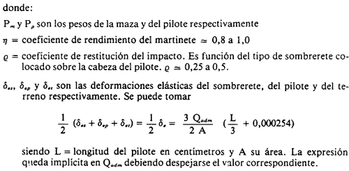 APUNTES INGENIERÍA CIVIL: Pilotes: Fórmulas de hinca: Engineering News ...