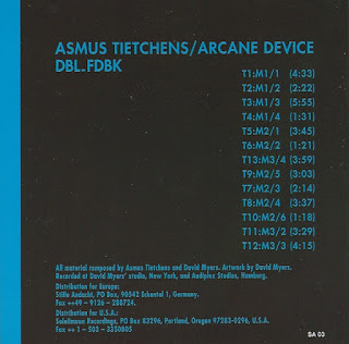 WET DREAMS: ARCANE DEVICE / ASMUS TIETCHENS - DBL FDBK (STILLE ANDACHT ‎– SA 03, CD ALBUM, 1993 ...