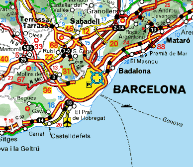 Barcelona: Mapa de Barcelona