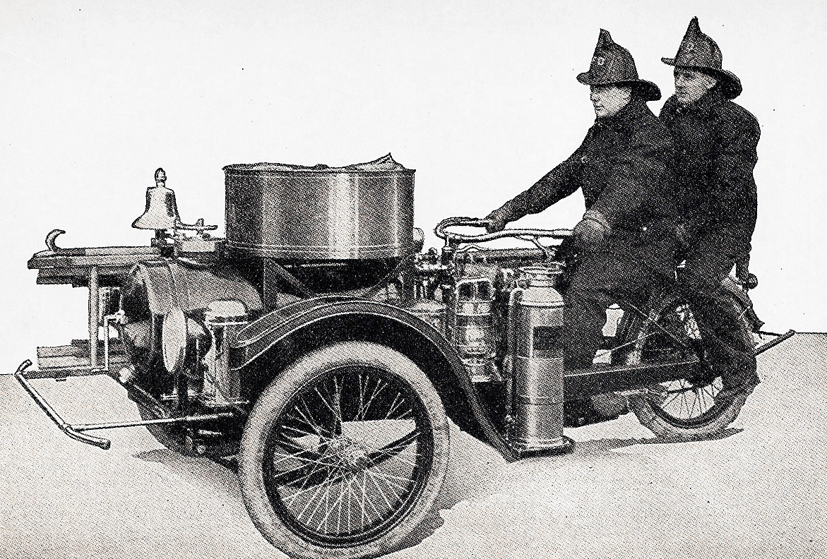 Just A Car Guy: Dayton TriCar chemical fire engine for small fires