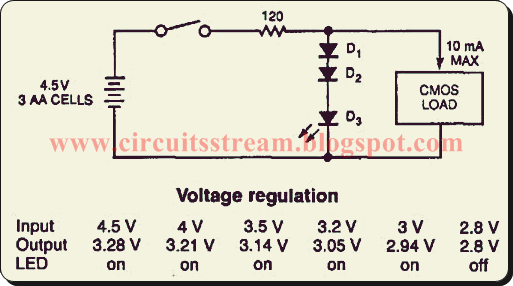 Simple Diode Cmos Stabilizer Circuit Diagram | Circuits Diagram Lab