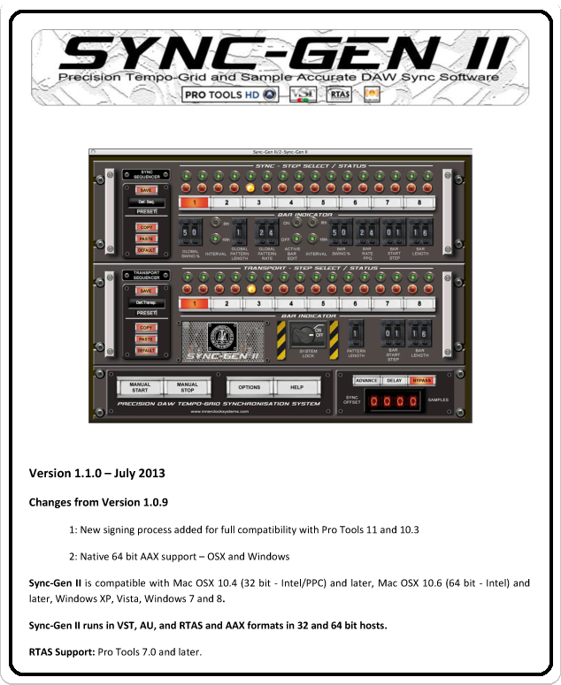 MATRIXSYNTH: Sync-Gen II Software Update Version 1.1.0