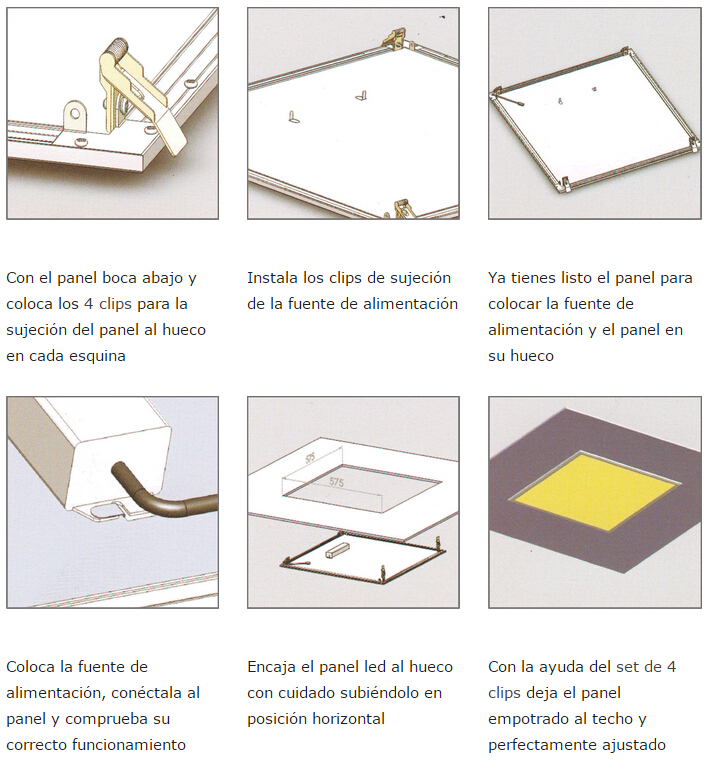 Campana de LED industriales : Tipos de instalación para los paneles LED
