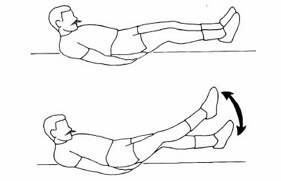 Addominali Esercizi: Battito alternato gambe - Addominali Bassi