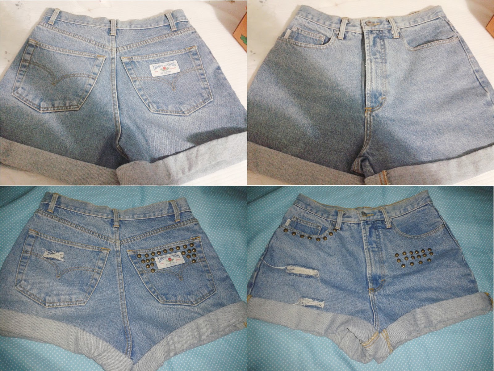 Maria Josefina : Shorts jeans cintura alta anos 80