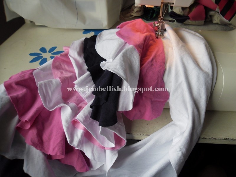 Creating my way to Success: Cascading ruffles - midweek upcycle