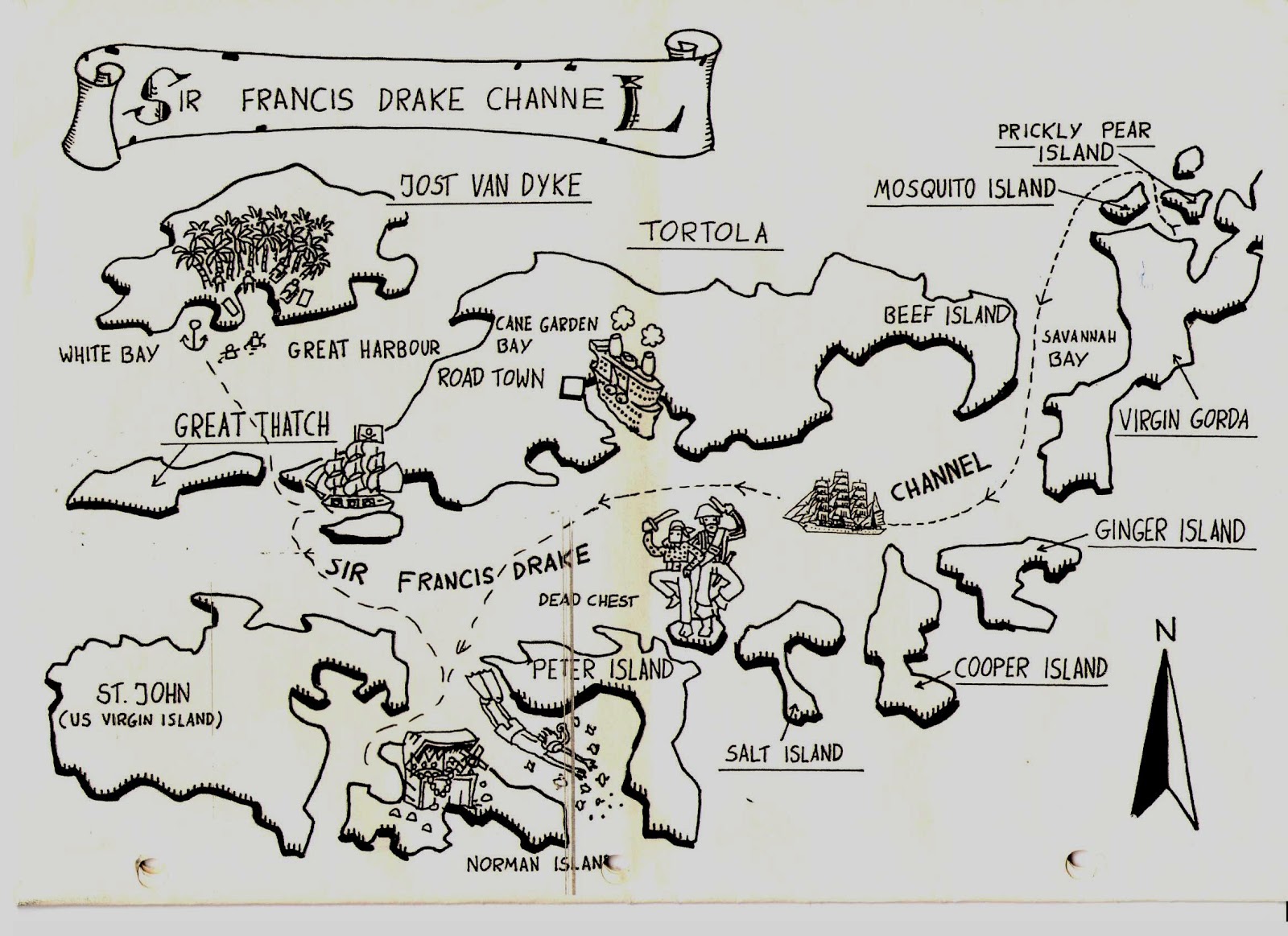 Tamsin & Cooke: Map of Sir France Drake Channel where we sailed for ...