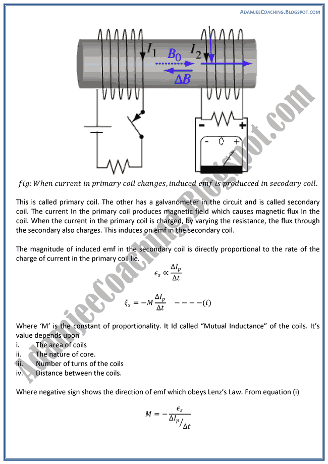 Adamjee Coaching: Magnetism and Electromagnetism - Theory Notes ...