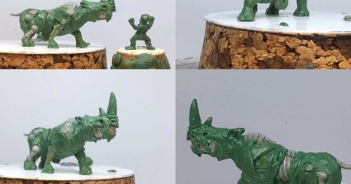 Wargame News and Terrain: Bears Head Miniatures: New Undead Rhino Previewed