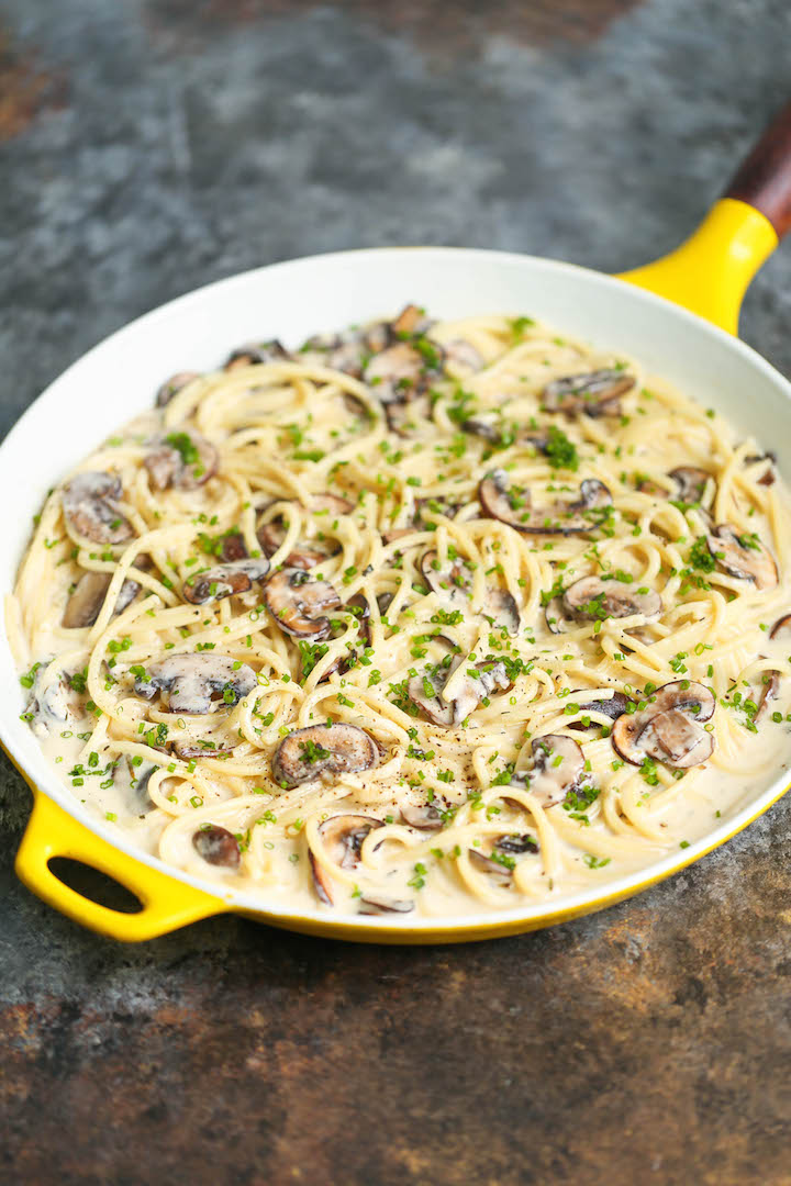 IC Friendly Recipes: Spaghetti with Mushroom Herb Cream Sauce