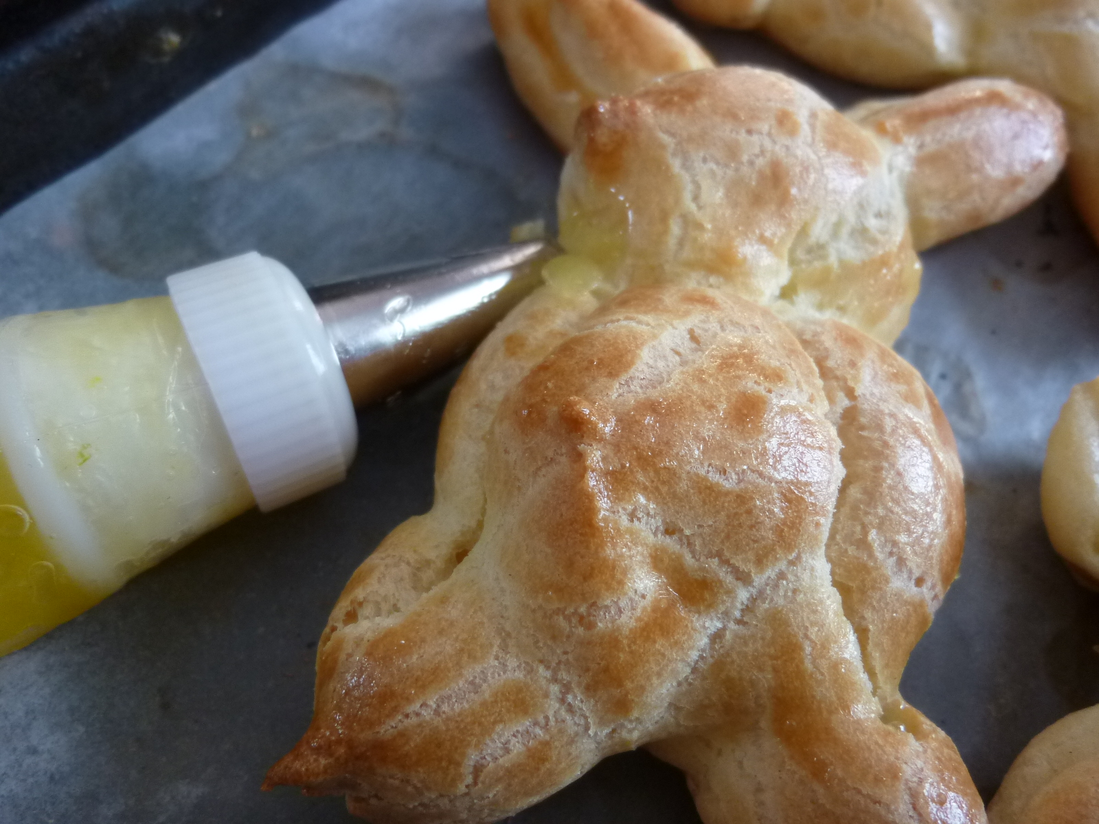 Pink Easter Bunny Eclairs with Key lime Curd Filling – Diary of a Mad ...