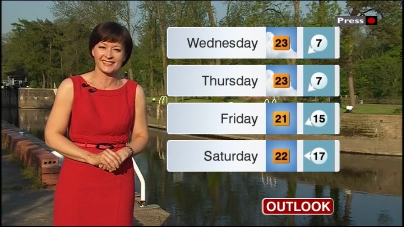 UK Regional News Caps: Sara Blizzard - BBC East Midlands Today Weather