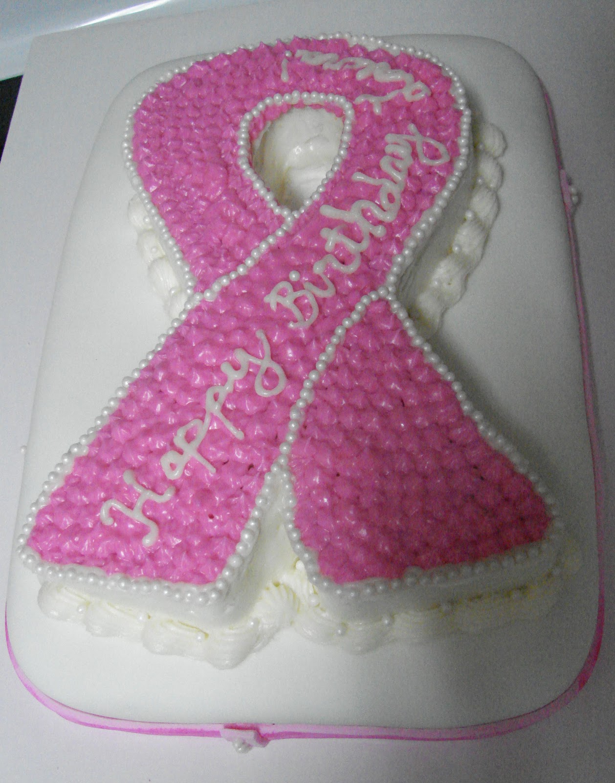 My Cake Hobby: Pink Ribbon Cake