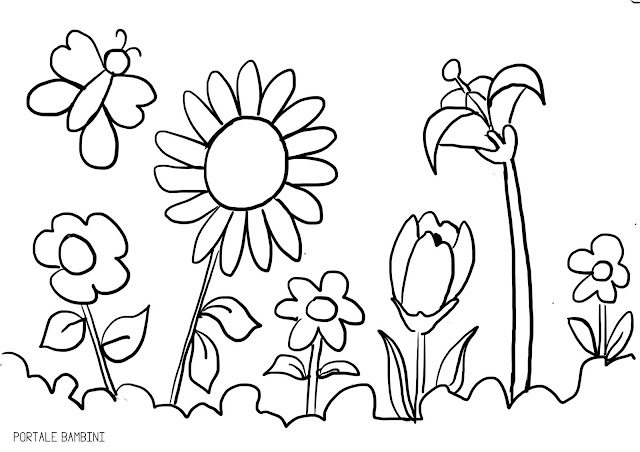 Stampa e colora: Primavera