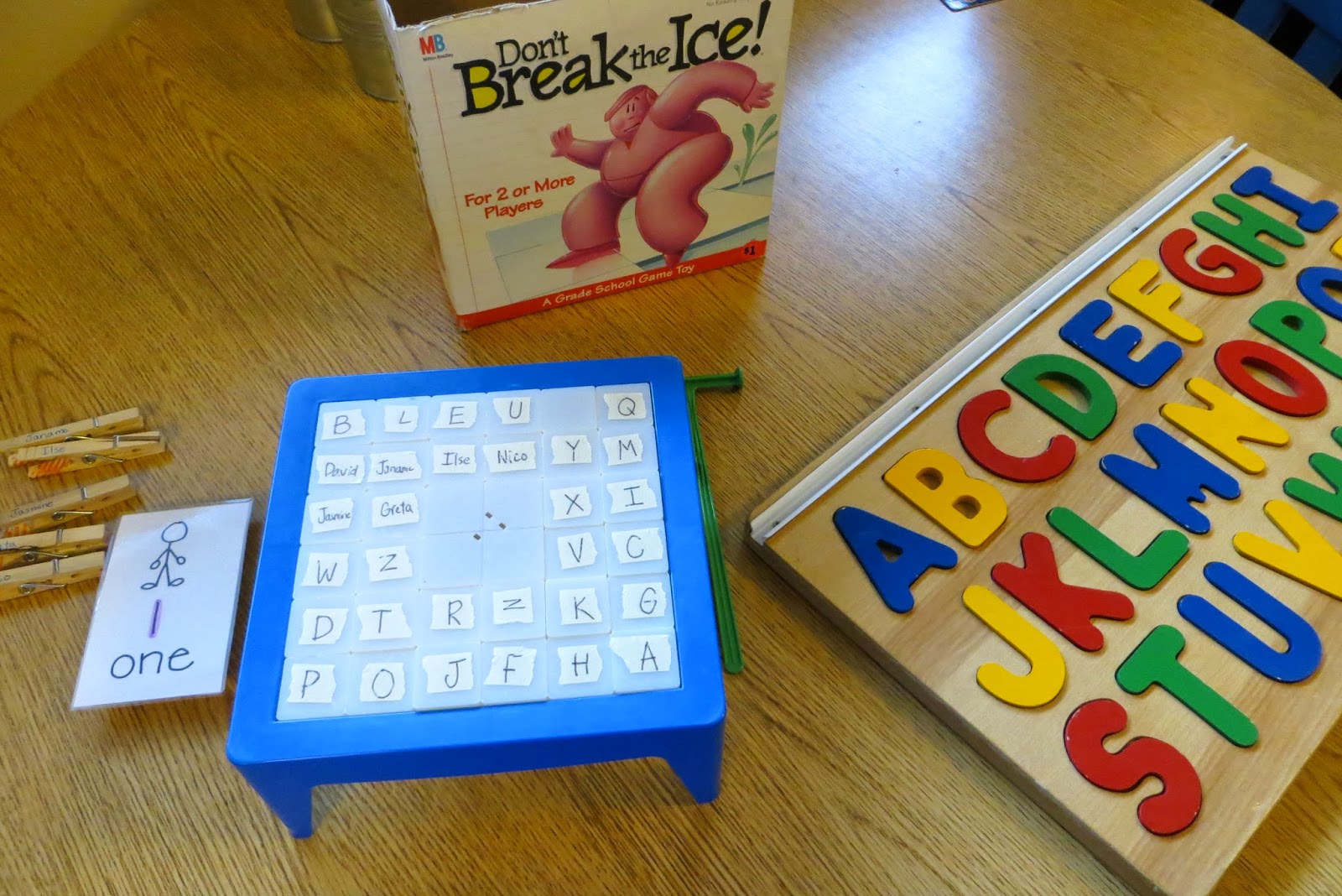 Ms. Sara's Preschool Blog: Learning Station - Don't Break the Alphabet!