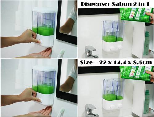 Dispenser Sabun Cair Manual 2 In 1 Double Dispense Sabun Mandi dan ...
