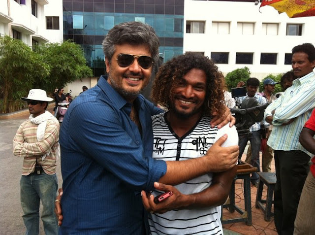 Ajith and Arjun Latest photo in Mankatha Shooting spot | Mankatha Da