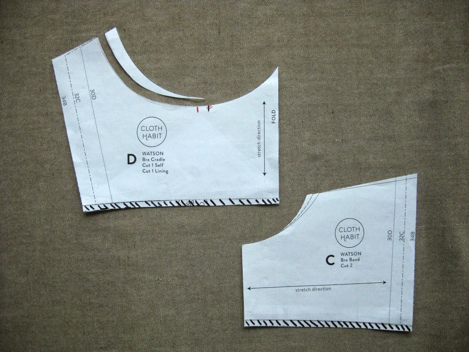 La Petite Josette: Fitting: Adjusting the Watson Bra Pattern