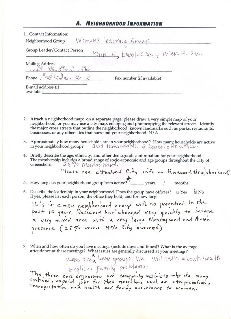 Women’s Learning Group: BSN Grant