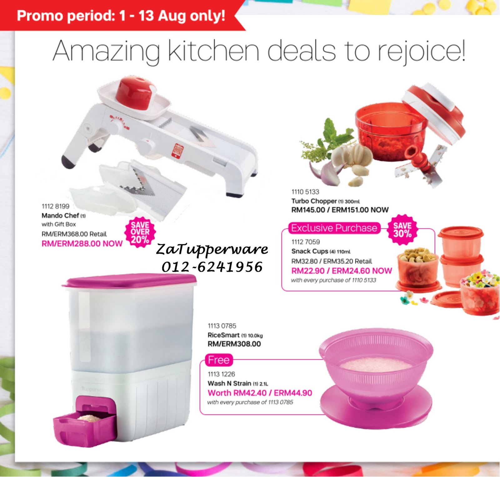 Za Tupperware Malaysia : Mini Catalogue 1st August - 31st August 2017