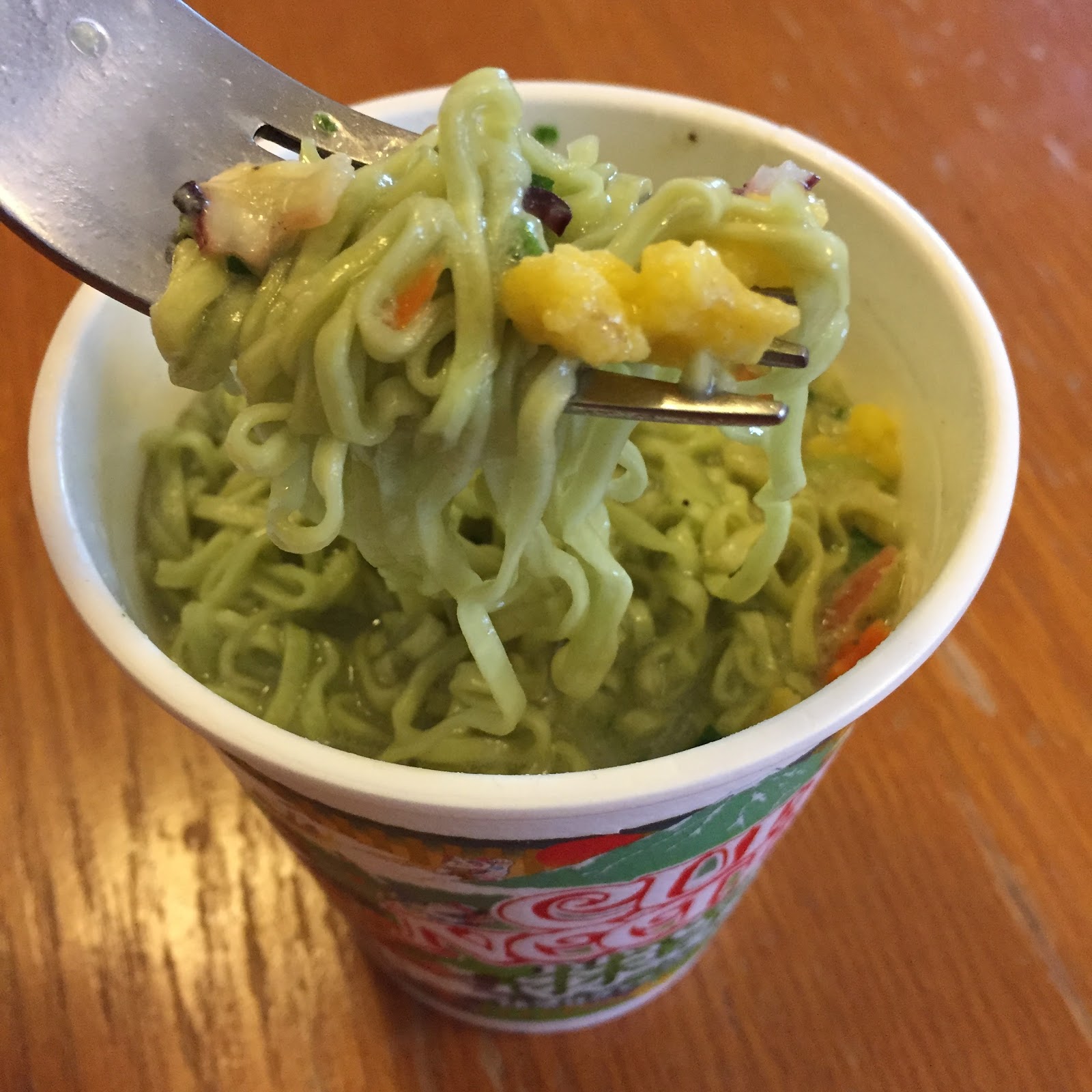 Nissin 45th Anniversary Matcha Green Tea Seafood Cup Noodle Review