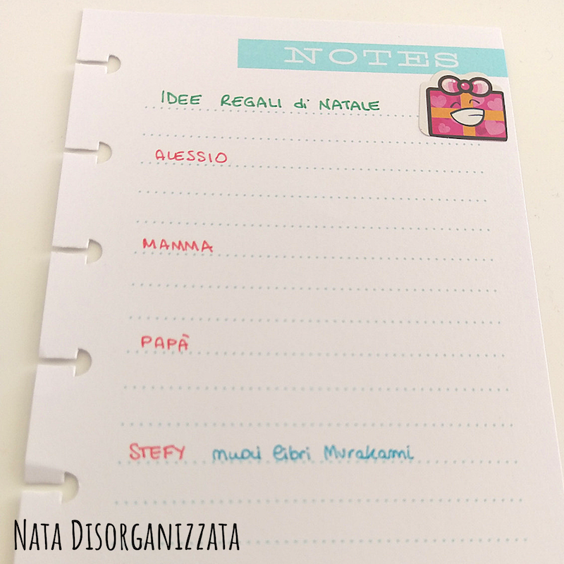 Nata disorganizzata: Strumenti di pianificazione: le liste