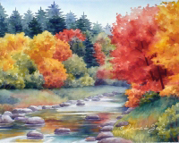 Zeh Original Art Blog Watercolor and Oil Paintings: Autumn Glory II - A ...