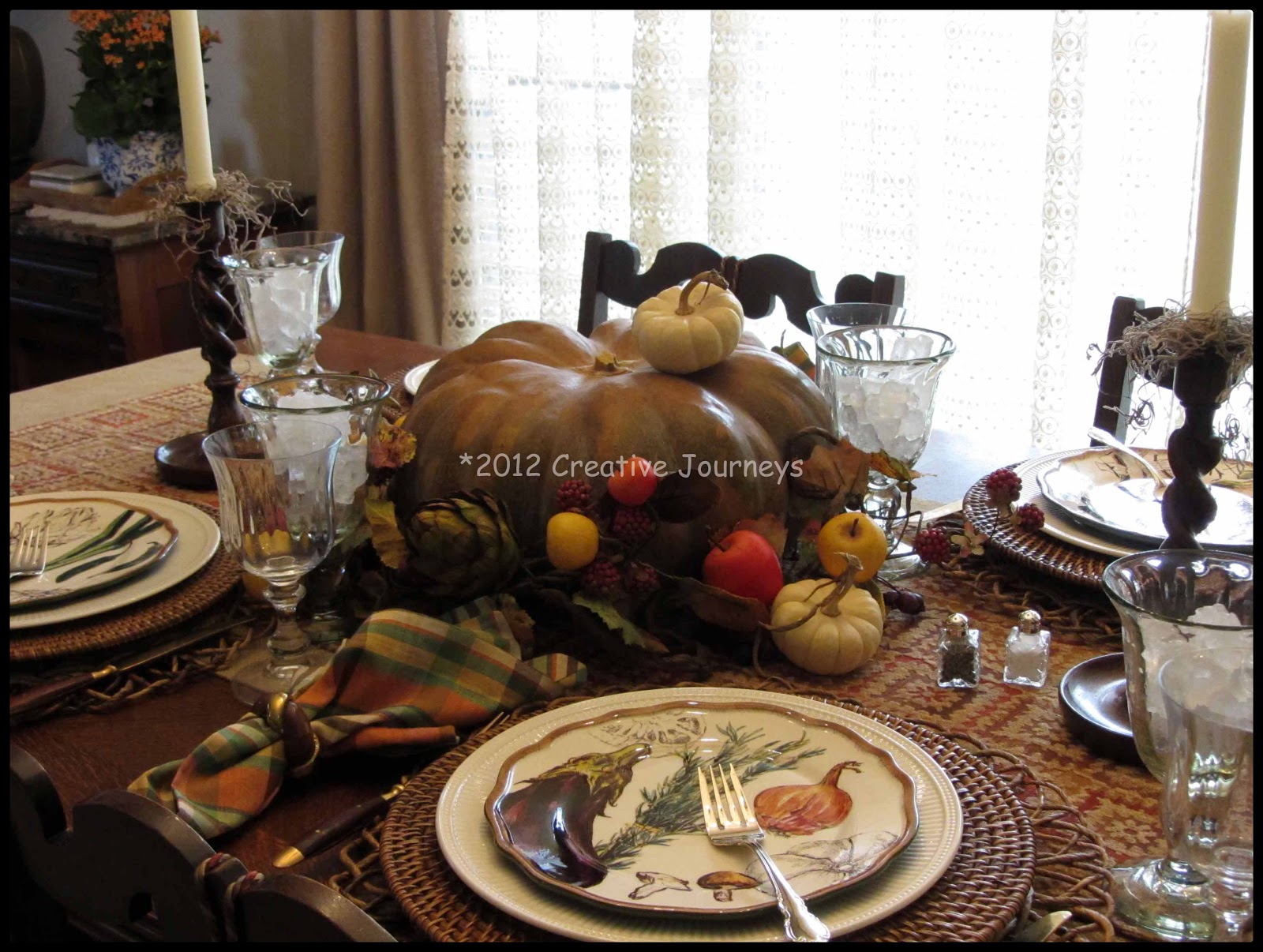 Creative Journeys: A quiet, fall, Sunday evening dinner tablescape