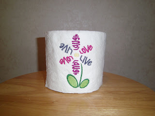 "Go For It" Embroidery: Embroidered Toilet Paper
