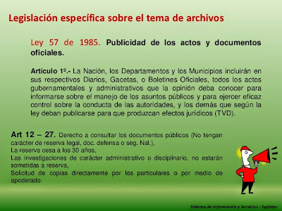 NORMATIVIDAD ARCHIVISTICA: LEY 57 DE 1985