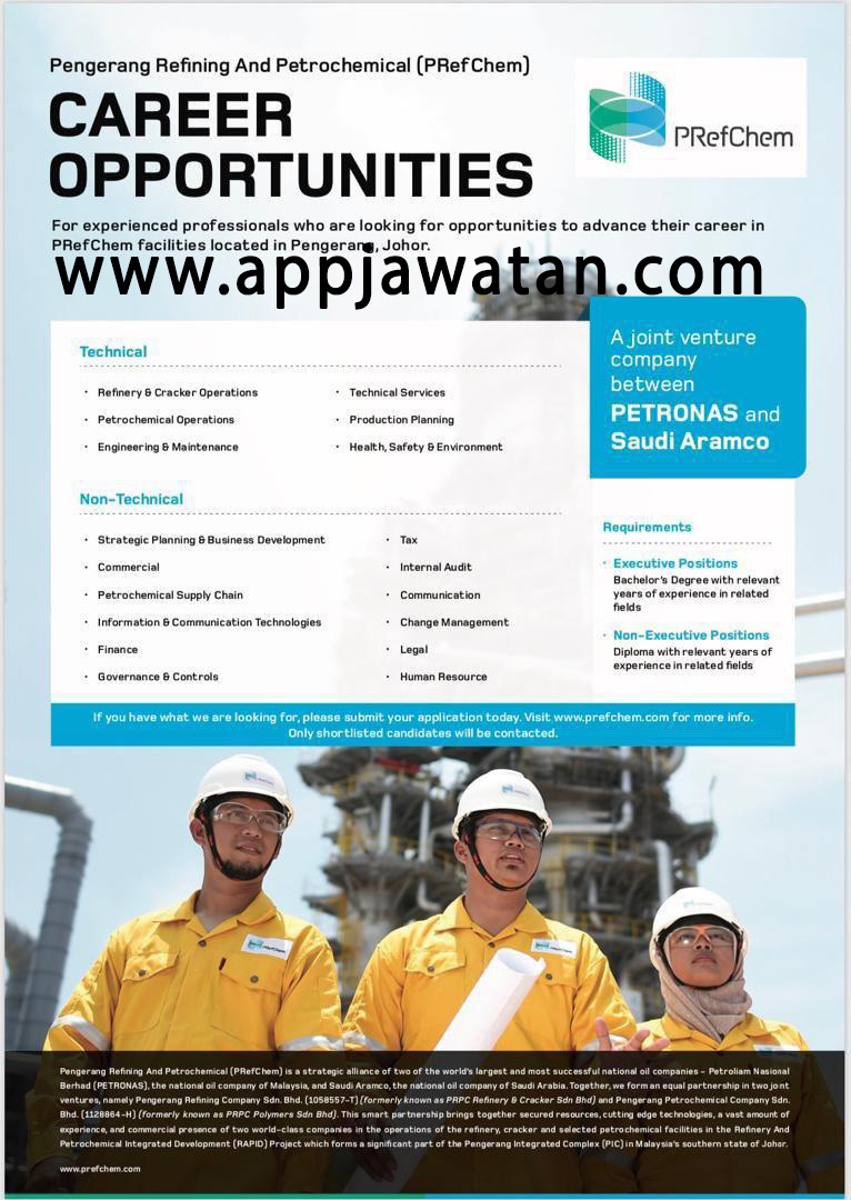 Jawatan Kosong Terkini di Pengerang Refining & Petrochemical (PRefChem ...