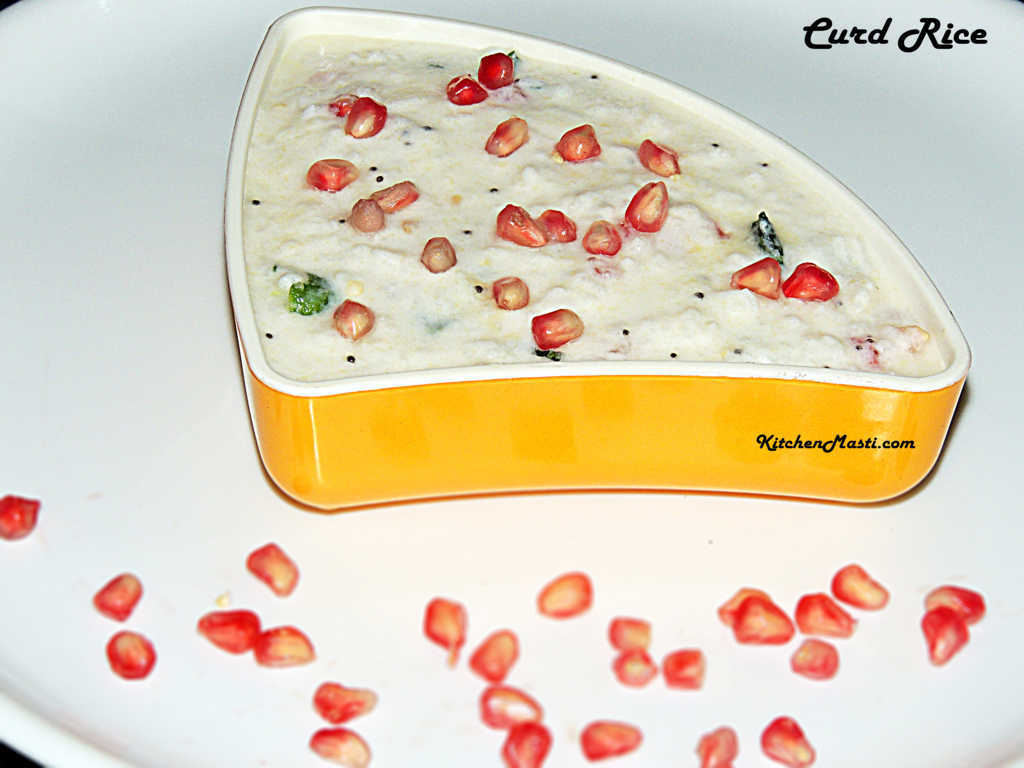 Vegetarian Recipes: Curd Rice Recipe ( Yogurt Rice or Thayir Sadam )
