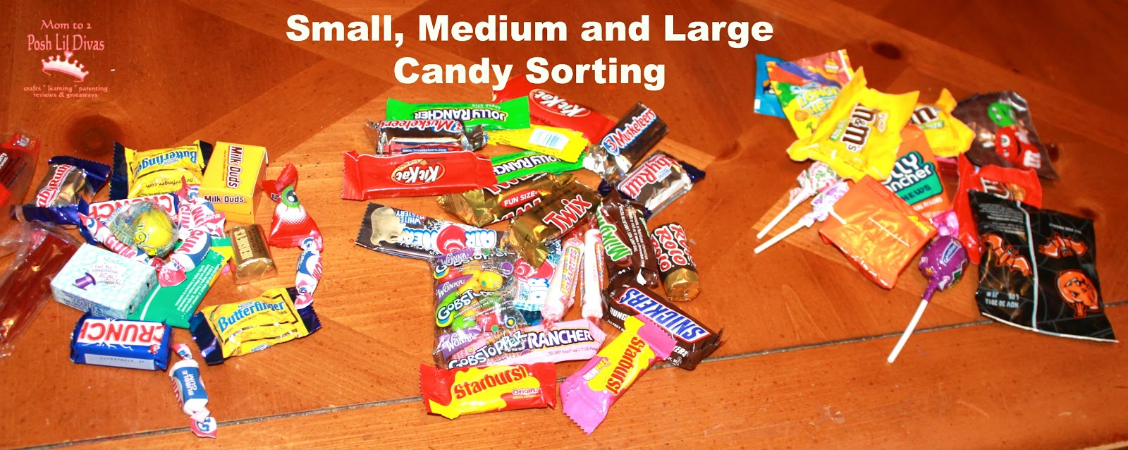 small, medium and large