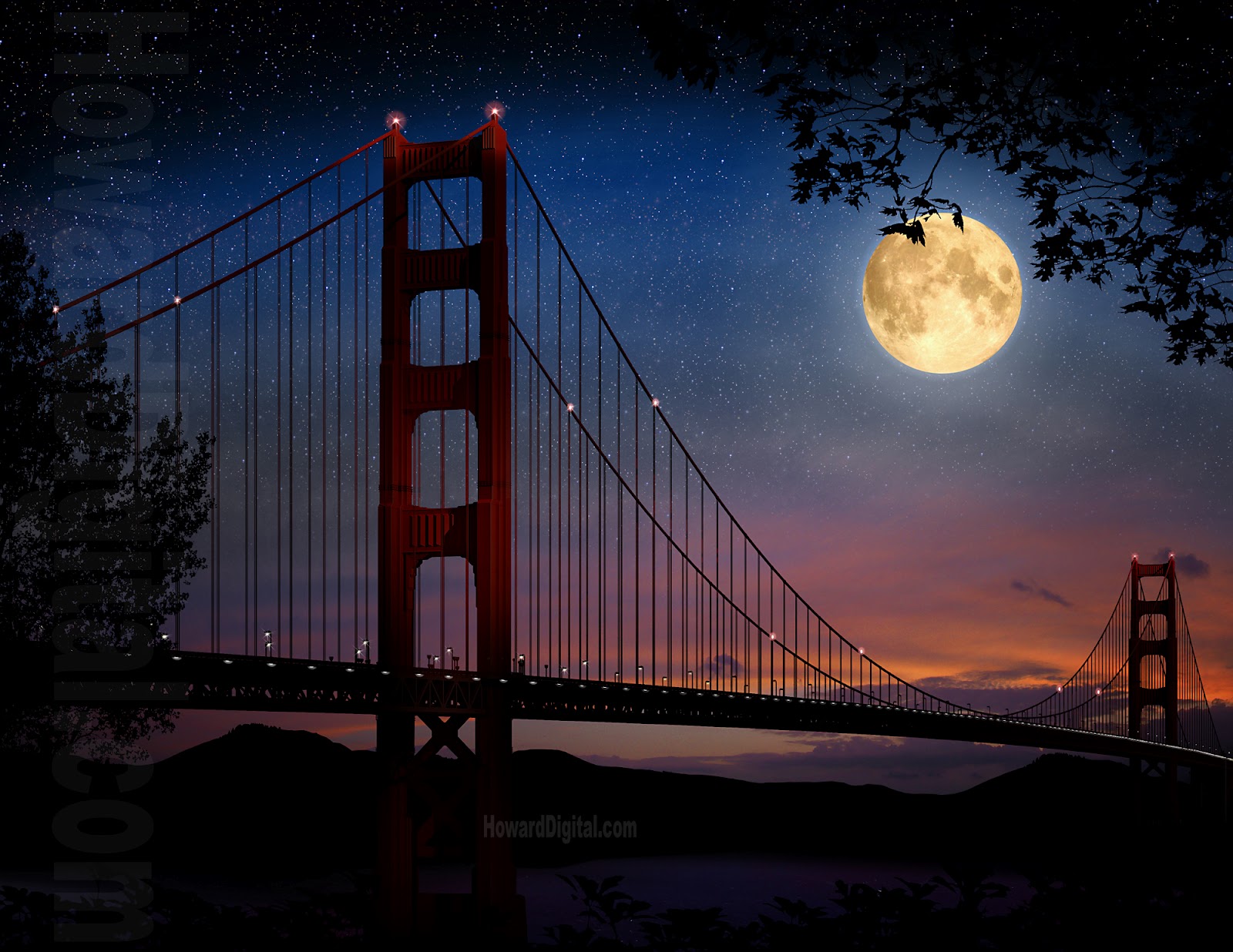 Encyclopedia: Golden Gate Bridge at Night