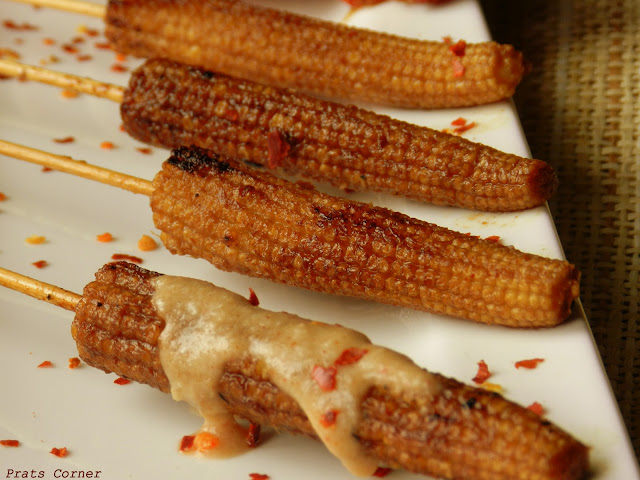 Krithi's Kitchen: Babycorn Satay with Peanut Sauce - Guest Post by ...