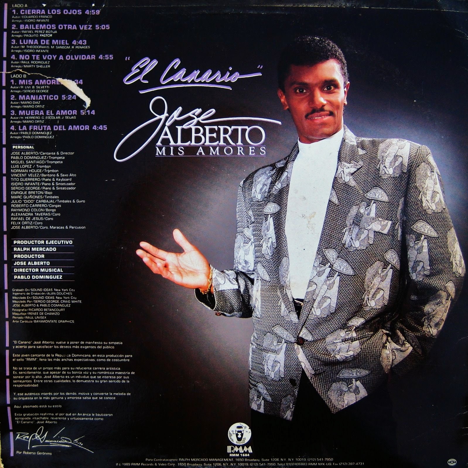 salsa mortal de coleccion: José Alberto El Canario - 1990 Mis Amores