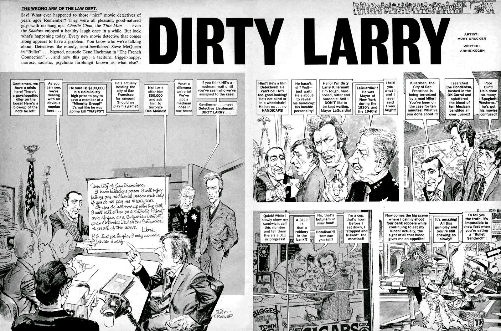 The Clint Eastwood Archive: Mad Magazine, Dirty Larry - September 1972