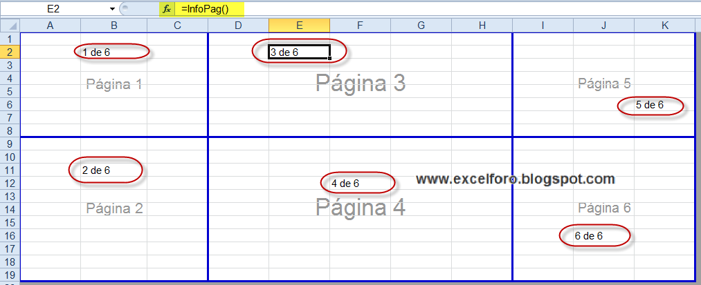 VBA: Una función personalizada para mostrar el Número de página en una ...