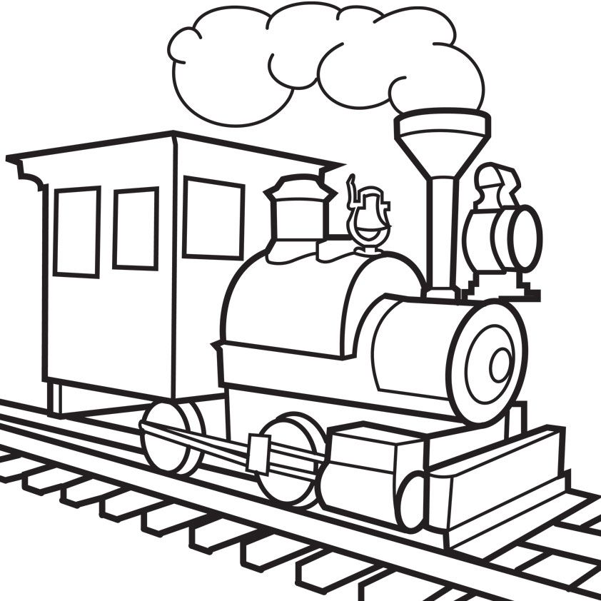 Kids Page: - TRAIN TRACKS Colouring Coloring Pages