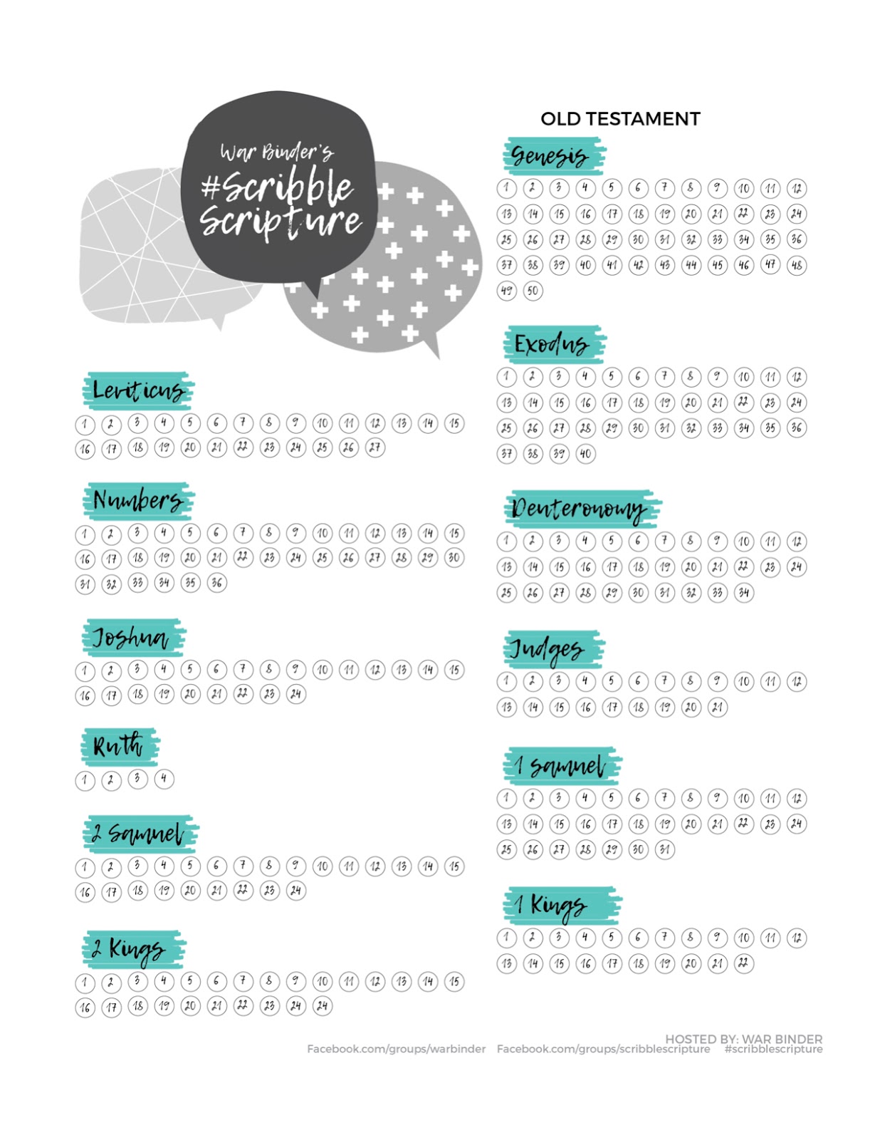 War Binder: Scribble Scripture || Track your progress