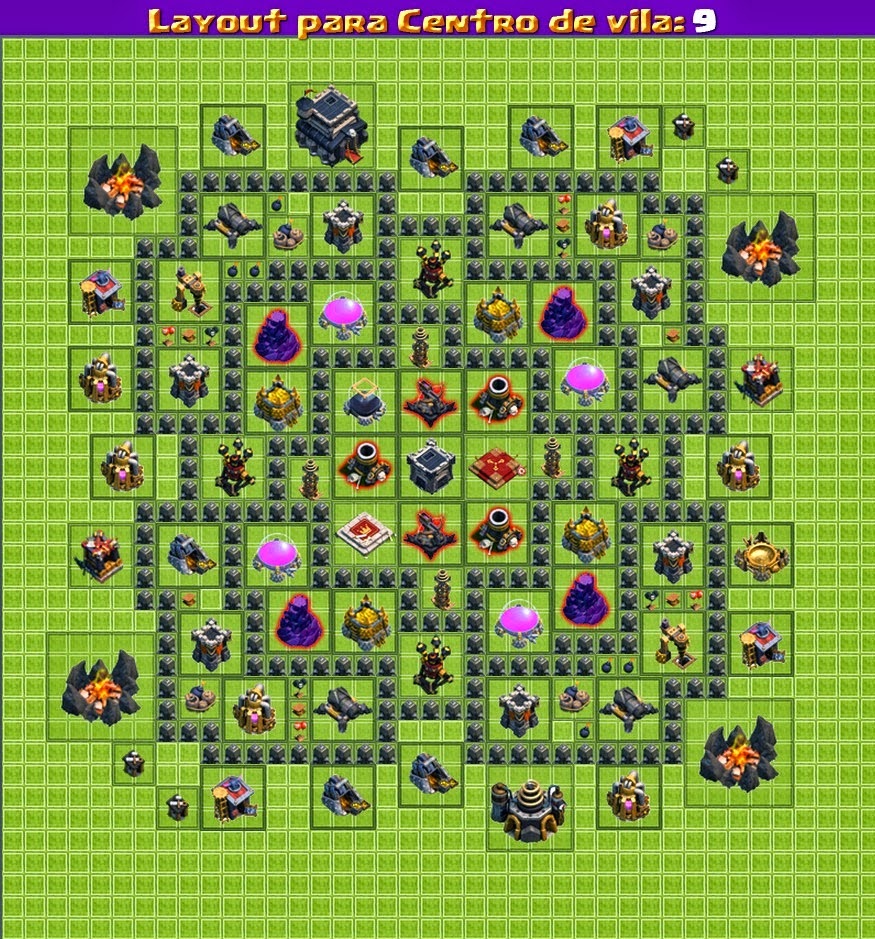 Dicas Clash Of Clans 'LayOuts': Cv nivel 9