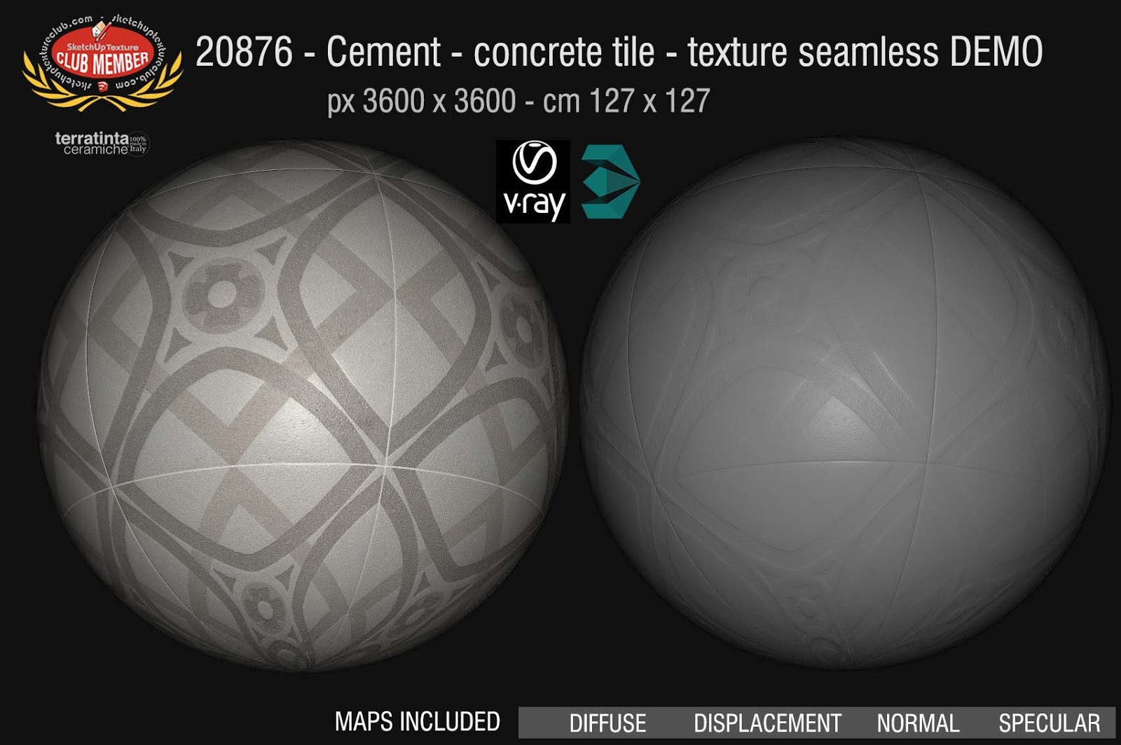 New seamless textures tiles and maps minimalist concrete look - Vray ...